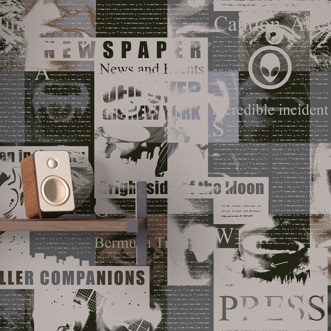 Newspaper Photo Effect Pattern Wall Mural CCM173 – CostaCover
