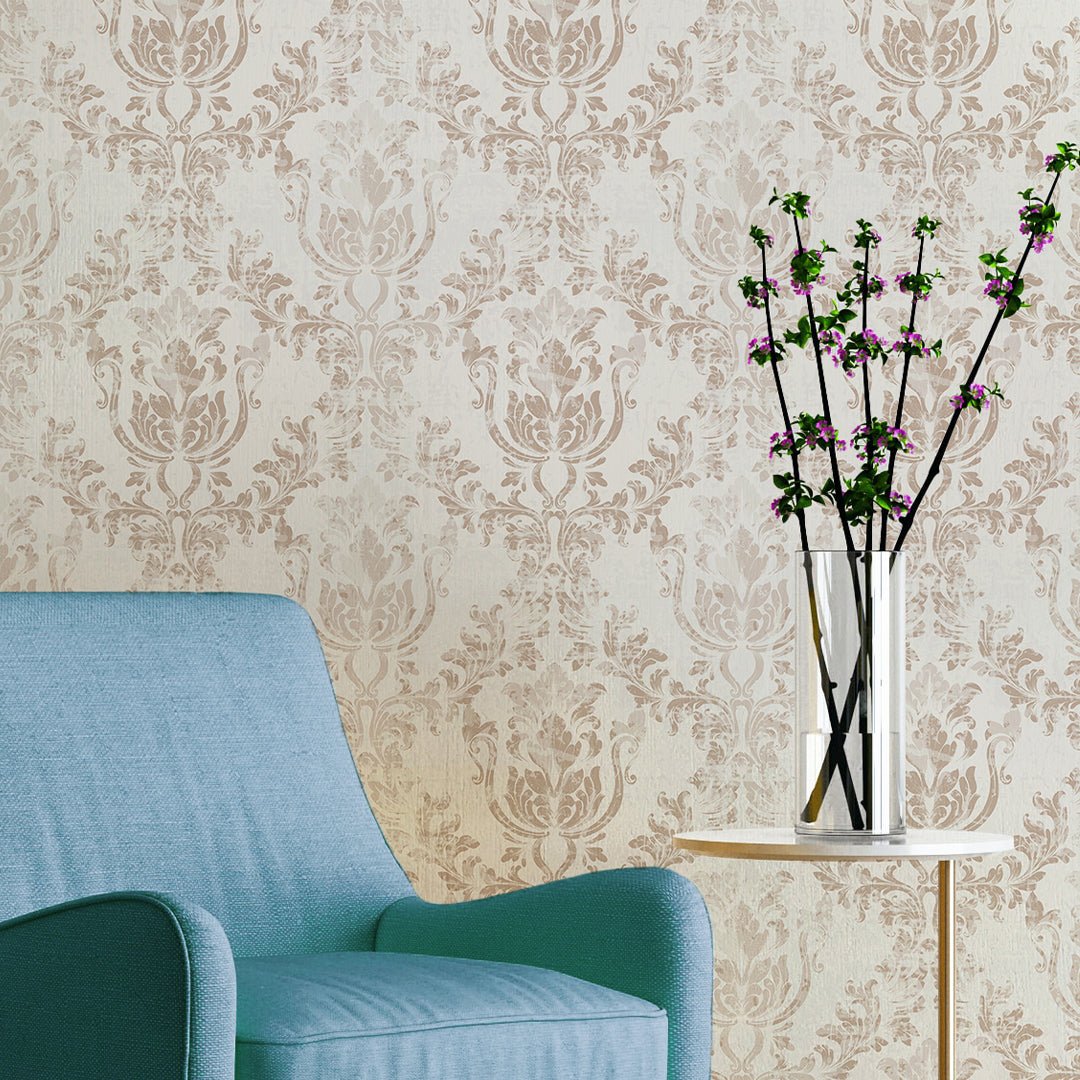 Brown & Beige Rococo Wallpaper W103 – CostaCover