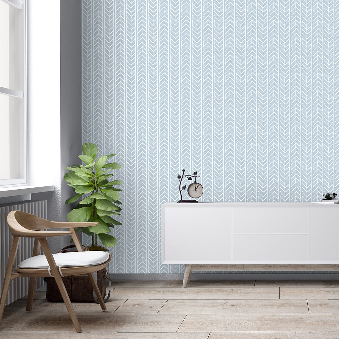Blue Chevron Wallpaper
