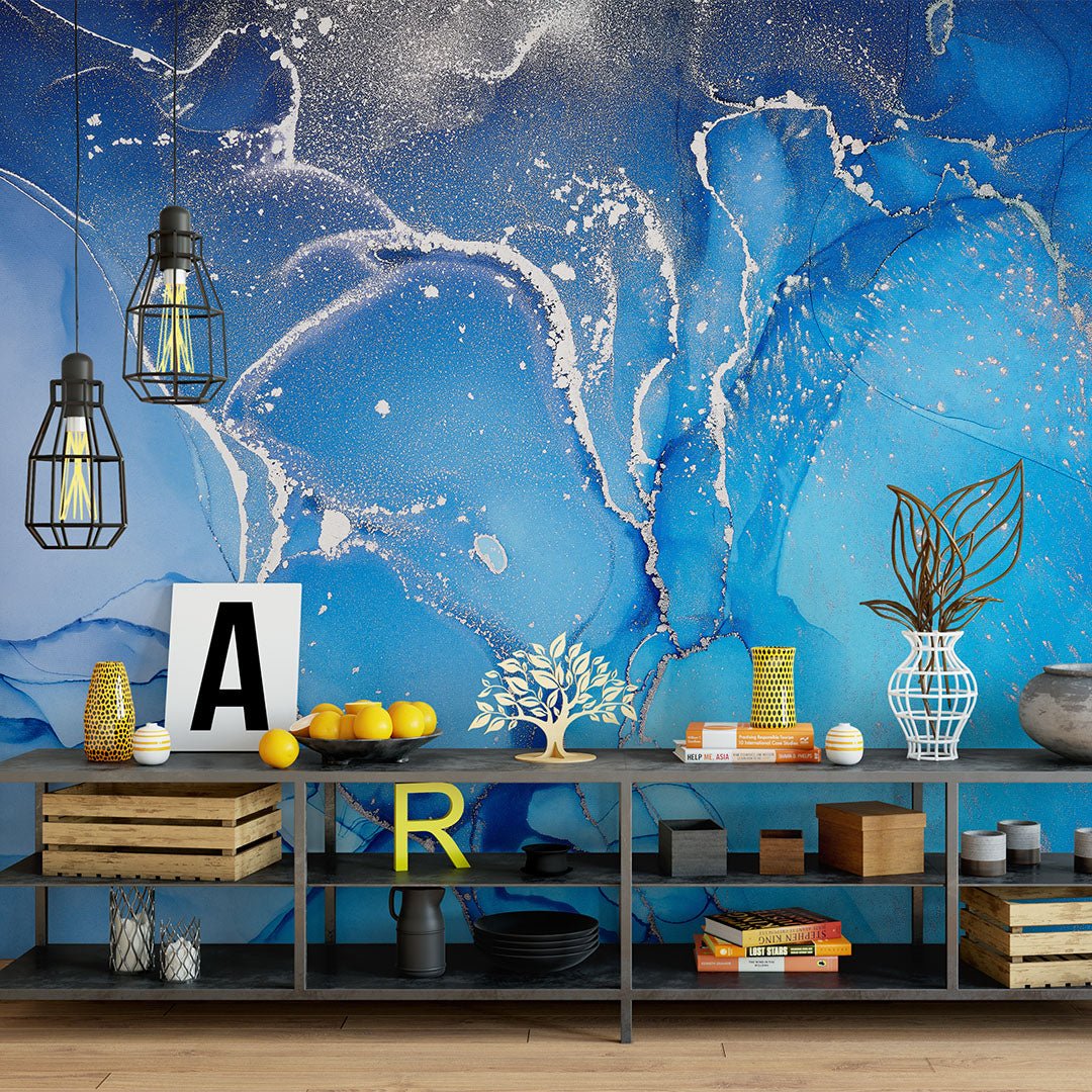 Blue Watercolor ink Wall Mural CCM057 – CostaCover
